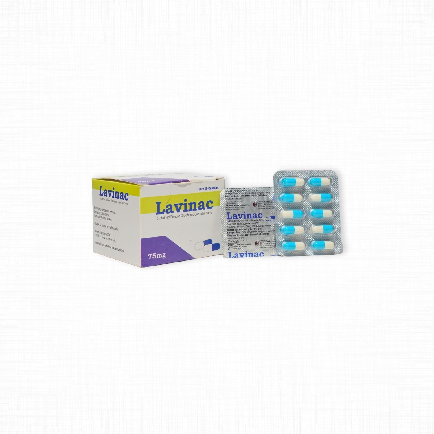Lavinac (Diclofenac) 75mg Capsules 10"s | Scab Pharmacy Limited