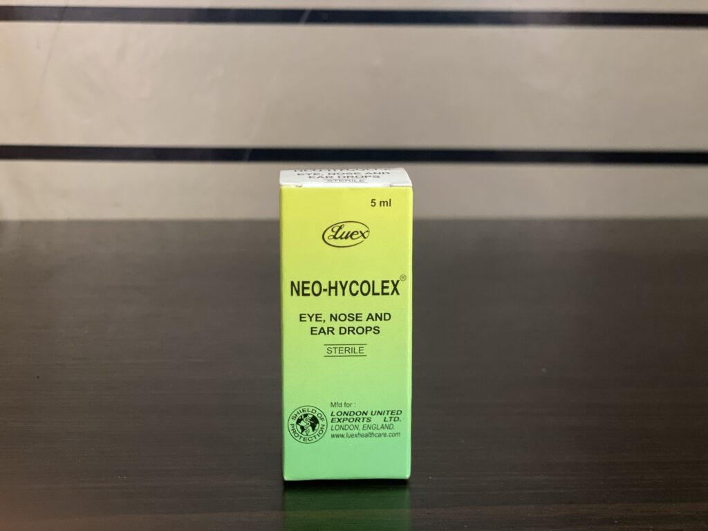 Neo-Hycolex Eye Drops - Scab Pharmacy Limited
